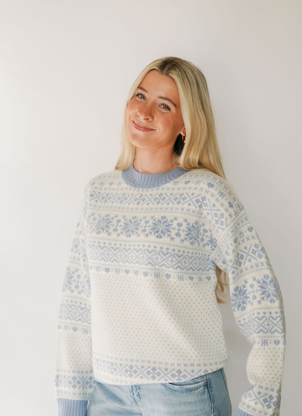 Snowflake Sweater Fjord – GARN